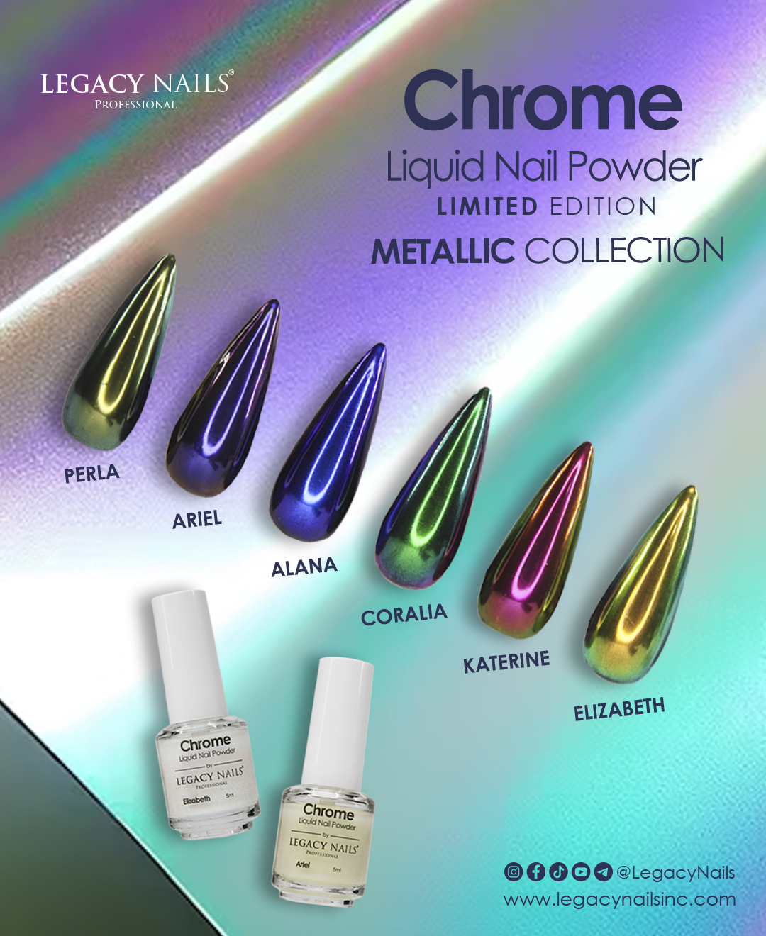 ¡Descubre la Magia de tus Uñas con Chrome Liquid Nail Powder! - Profesionales en Uñas & Belleza
