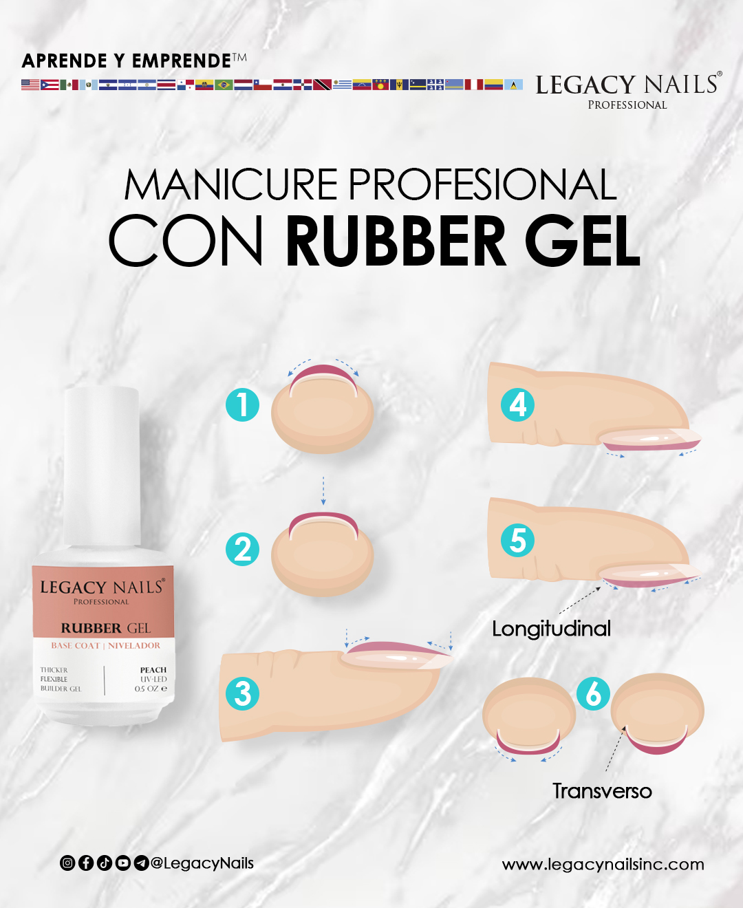 Manicura Profesional con Rubber Gel de LEGACY NAILS - Profesionales en Uñas & Belleza